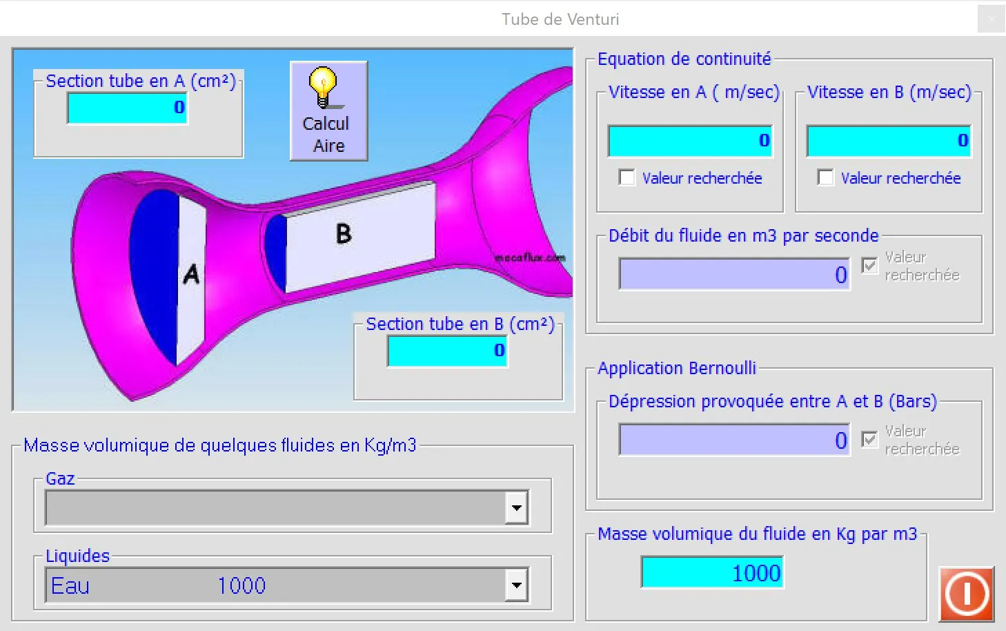 LOGICIEL MECANIQUE FLUIDES SIMPLE POUR CALCUL DE MECANIQUE FLUIDES ...